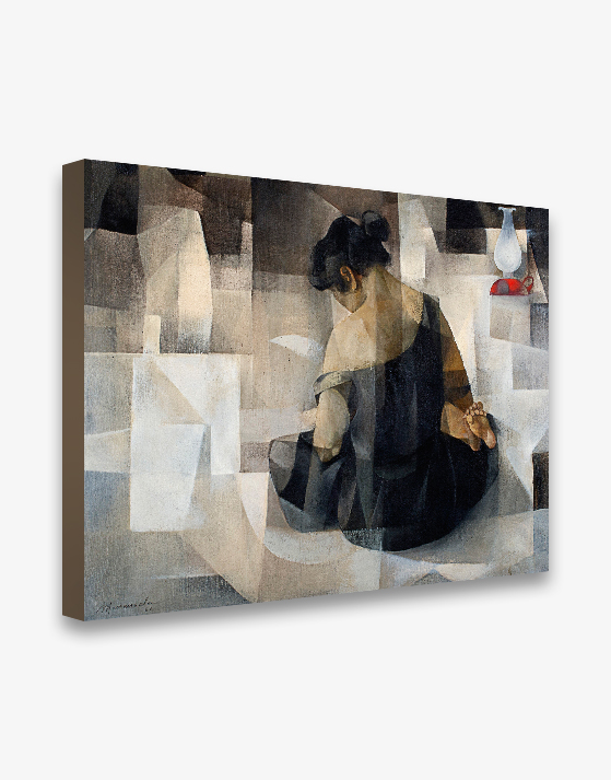 Vicente “Enteng” Manansala “Mother & Child” 1966 on Canvas Size: 37.5 ...